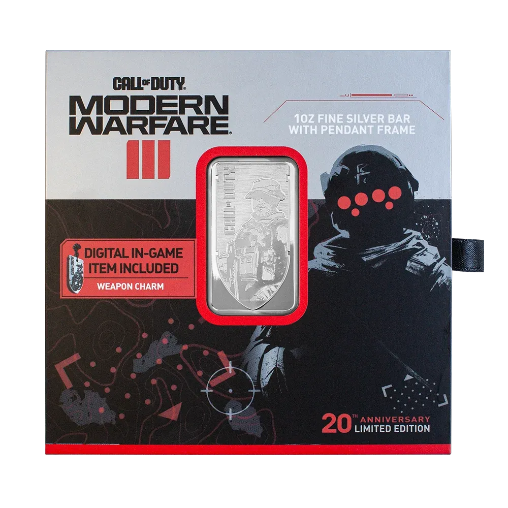 1oz PAMP Call of Duty®: Modern Warfare® III Silver Bar With Pendant ...