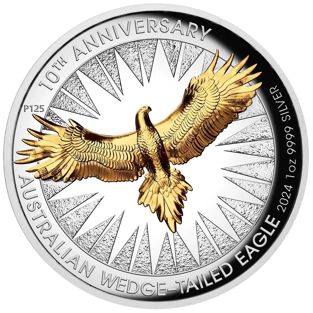 2024 5 oz Silver Australian Wedge-tailed Eagle 10th Anniversary Proof High Relief Coin - MyGold